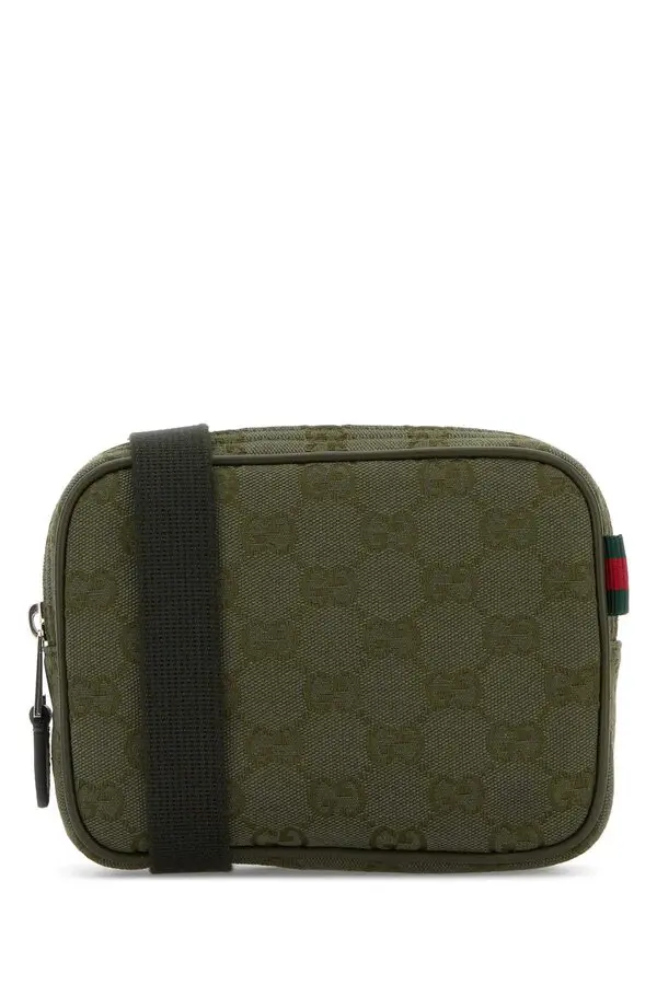 Gucci Gg Fabric Mini Crossbody Handbag - Green