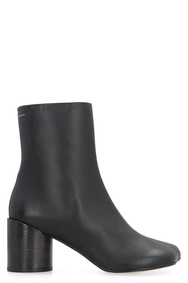 MAISON MARGIELA Anatomic Square-toe Leather Ankle Boots