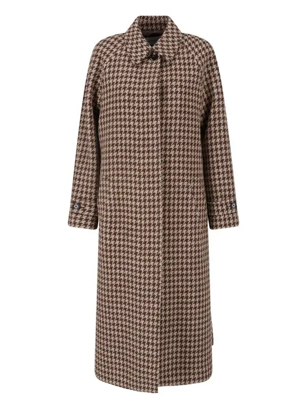 LARDINI Long Camouflage Print Tailored Coat