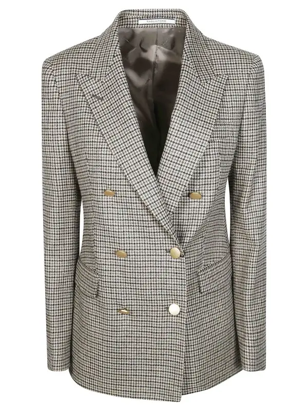 Tagliatore Lurex Houndstooth Jacket