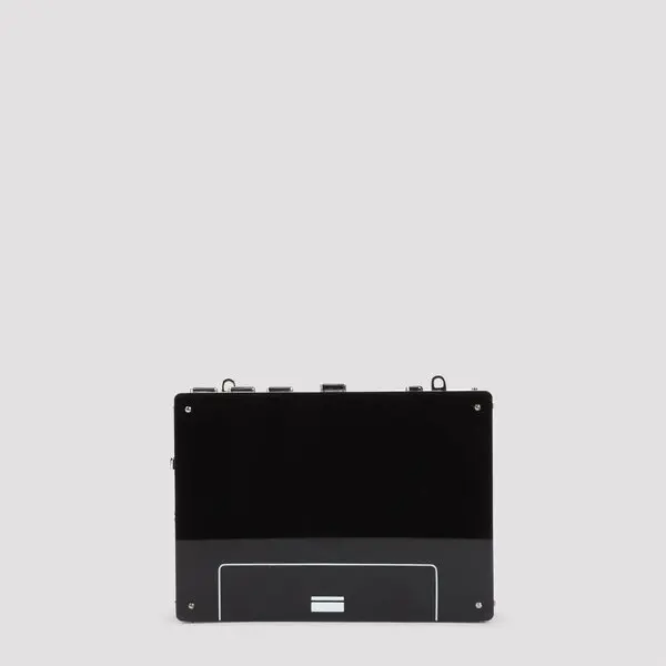Moschino Walkman Mini Resin Handbag W:17.5cm H:12.5cm D:5cm - Black