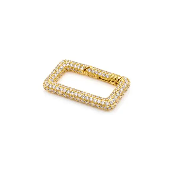 JAREDJAMIN Rectangular Pavé Clicker Clasp