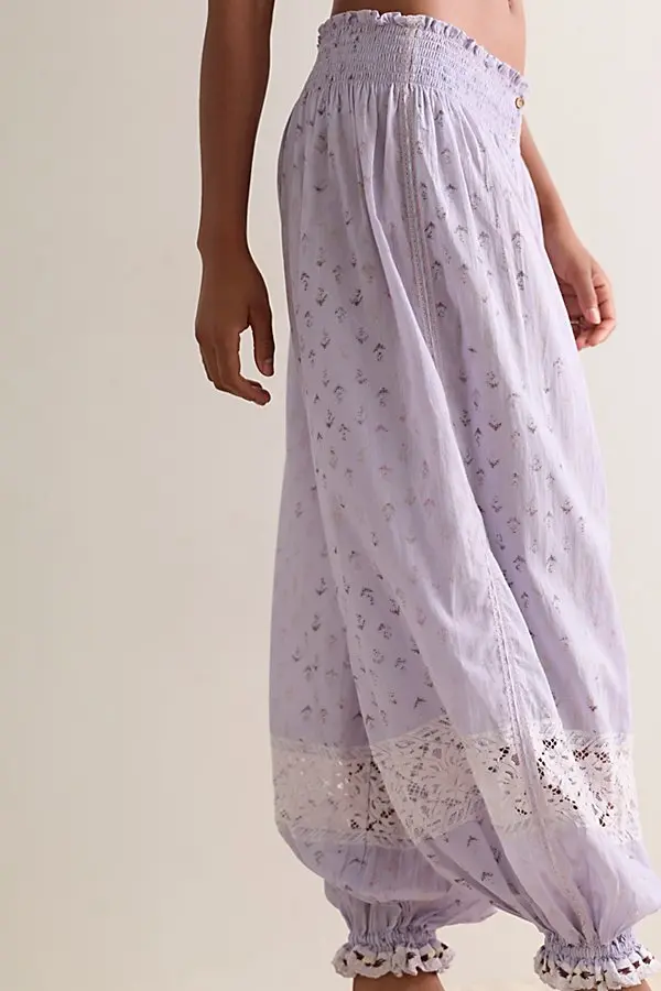 Free People Soft Spoken Sleep Pants - Grey Lilac Combo