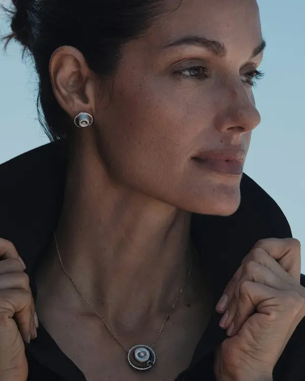 NELLY ROJAS Diamond Two-tone Stud Earrings