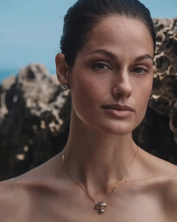 NELLY ROJAS Diamond Mycelium Funghi Pendant Necklace