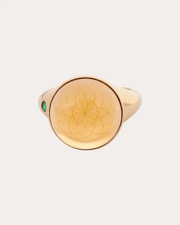 NELLY ROJAS Citrine Torus Chunky Ring 18k Gold