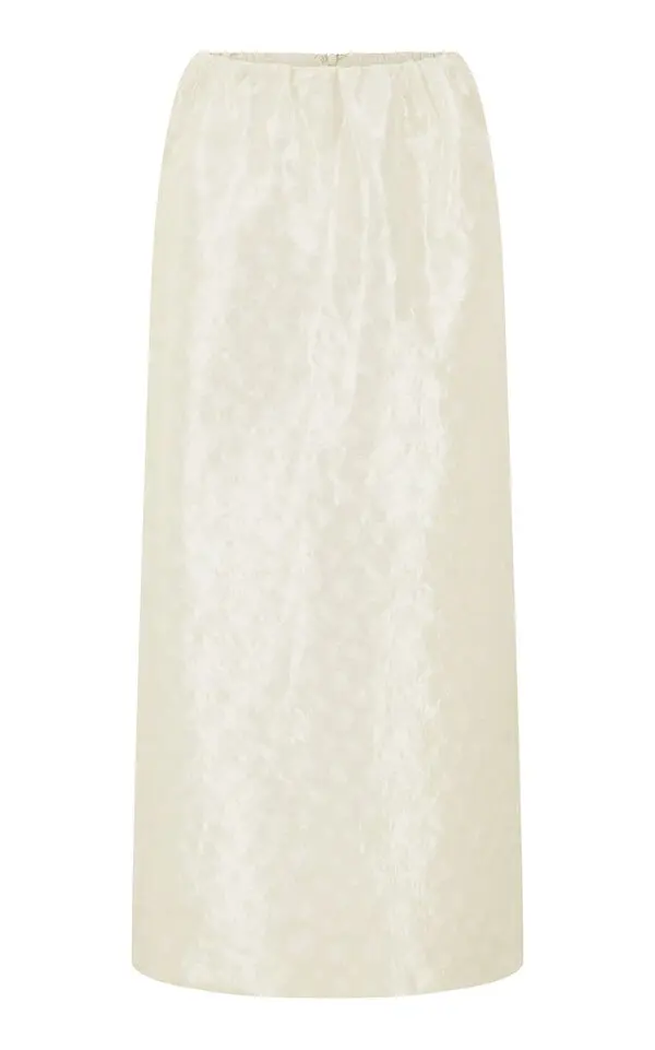 HARRIS TAPPER Mies Embroidered Taffeta Maxi Skirt