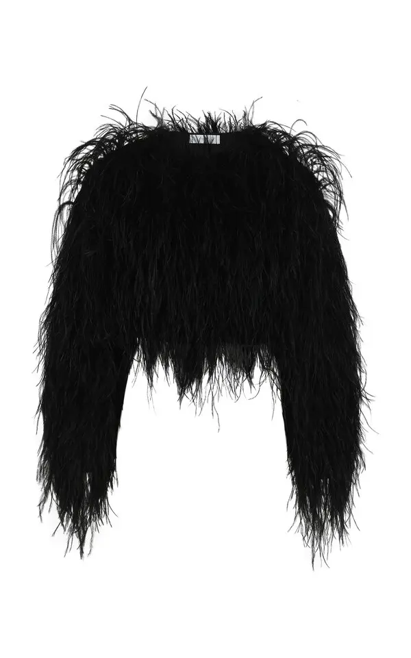 HARRIS TAPPER Aitti Ostrich Feather Jacket