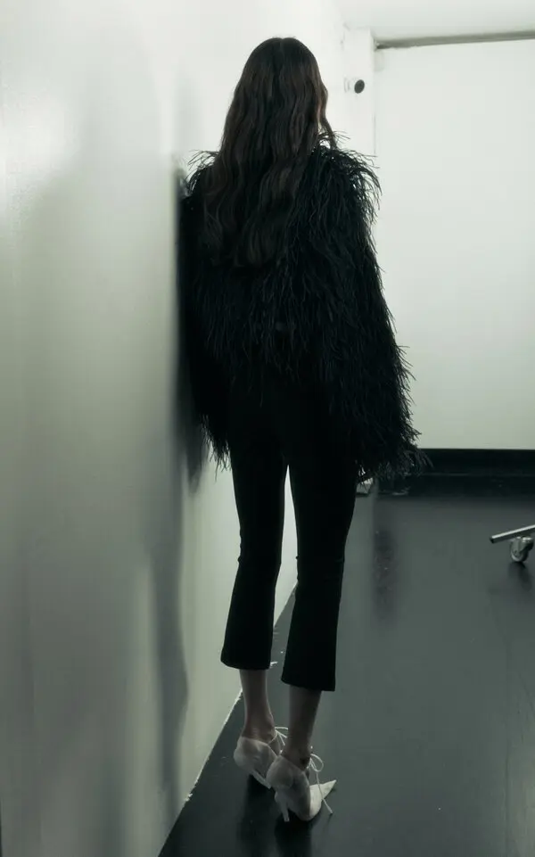 HARRIS TAPPER Aitti Ostrich Feather Jacket
