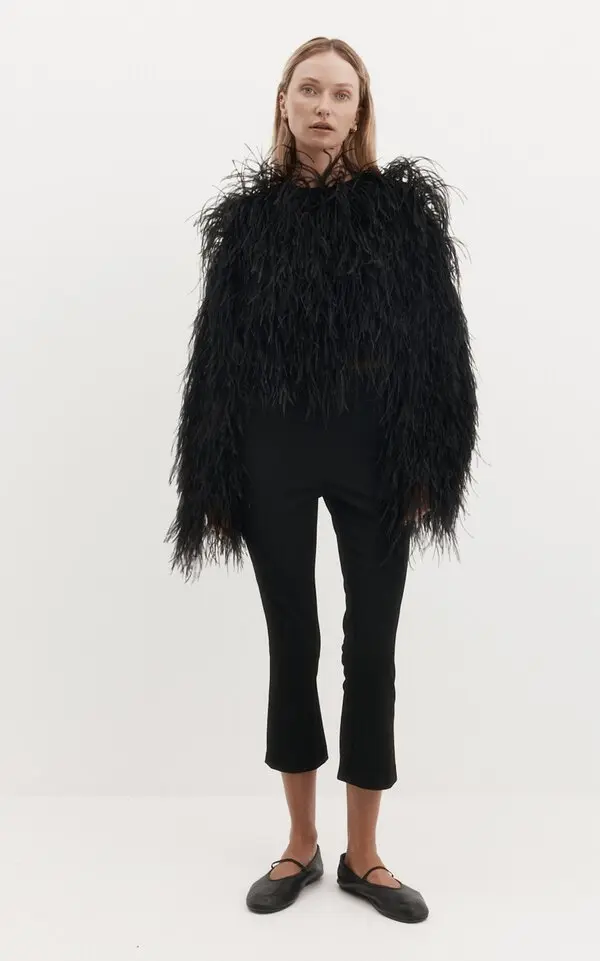 HARRIS TAPPER Aitti Ostrich Feather Jacket