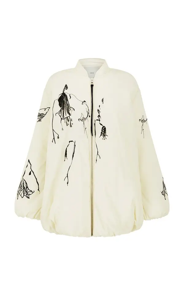 HARRIS TAPPER Chloe Brushed Cotton-cashmere Bomber Jacket
