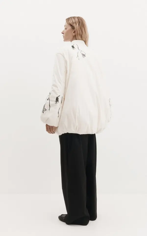 HARRIS TAPPER Chloe Brushed Cotton-cashmere Bomber Jacket