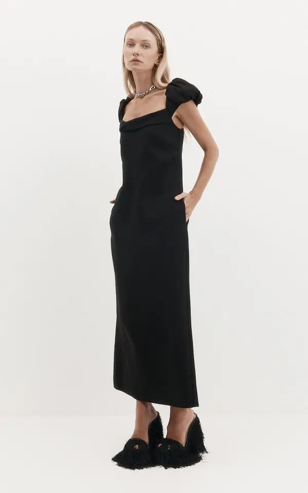 HARRIS TAPPER Robertson Tencel-wool Maxi Dress