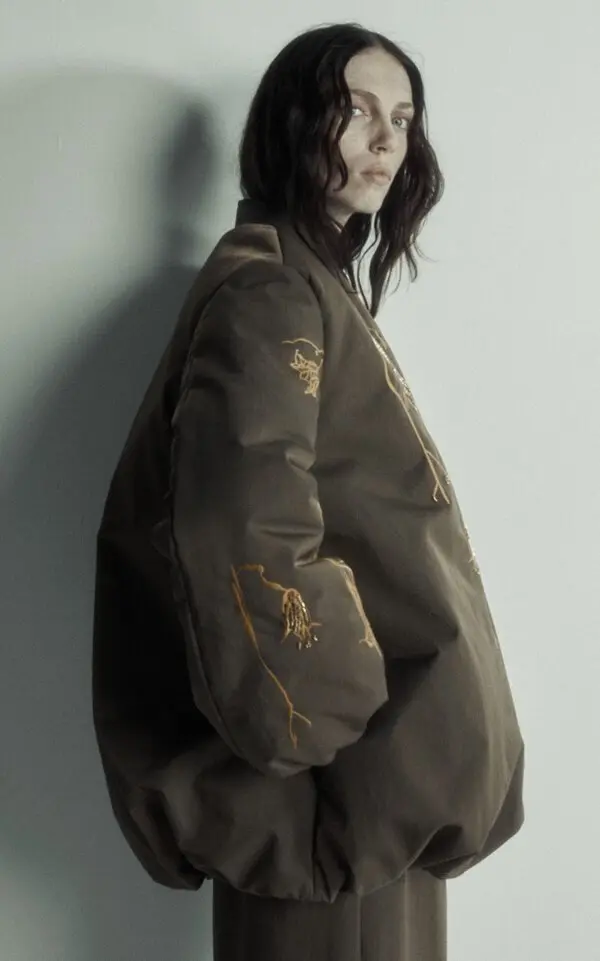 HARRIS TAPPER Chloe Laminated Nylon Bomber Jacket