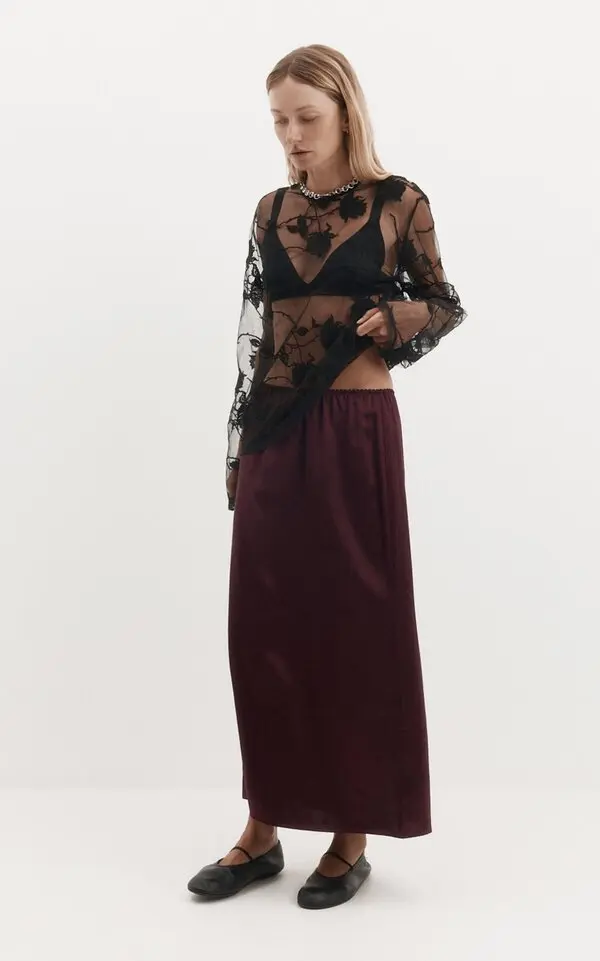 HARRIS TAPPER Frances Rose Tulle Blouse
