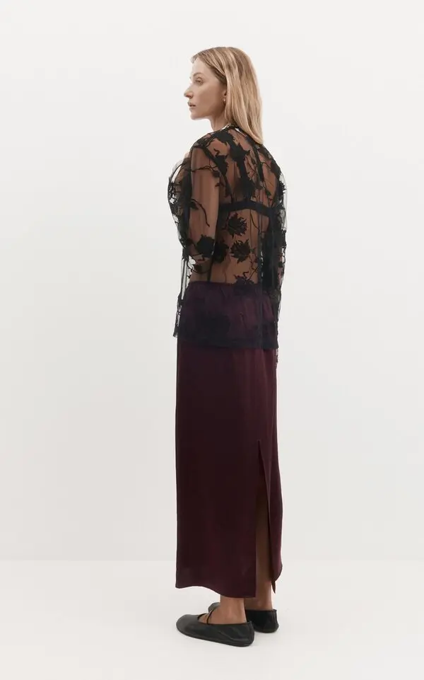 HARRIS TAPPER Frances Rose Tulle Blouse