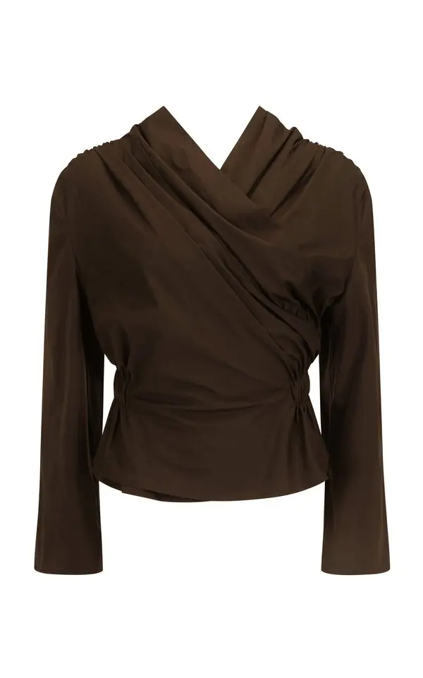 HARRIS TAPPER Long-sleeve Chaimberlain Tech Taffeta Top