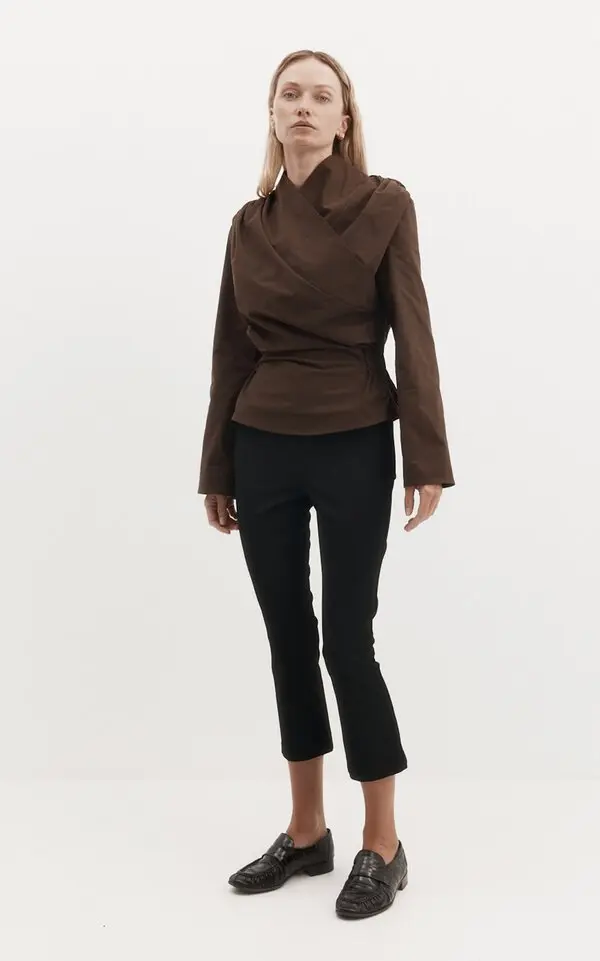 HARRIS TAPPER Long-sleeve Chaimberlain Tech Taffeta Top