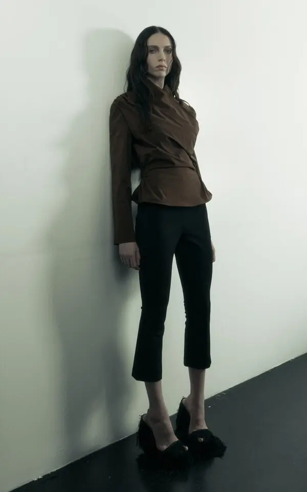 HARRIS TAPPER Long-sleeve Chaimberlain Tech Taffeta Top