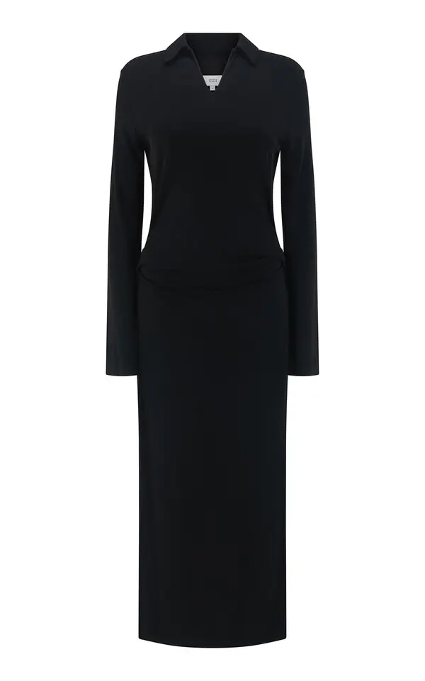 HARRIS TAPPER Lyle Drape Jersey Midi Dress