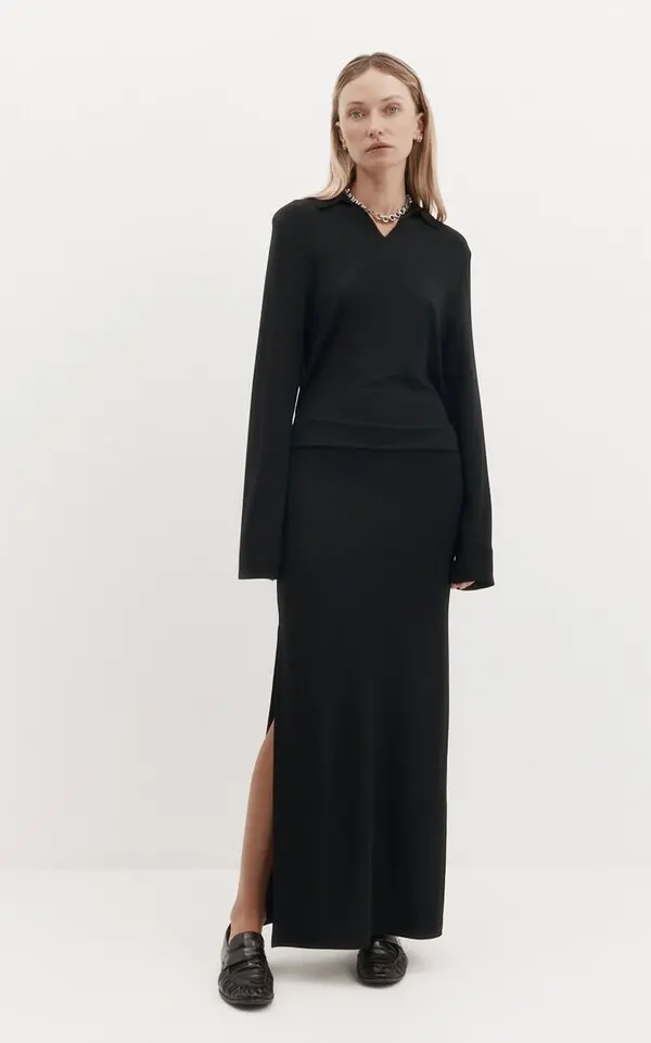 HARRIS TAPPER Lyle Drape Jersey Midi Dress