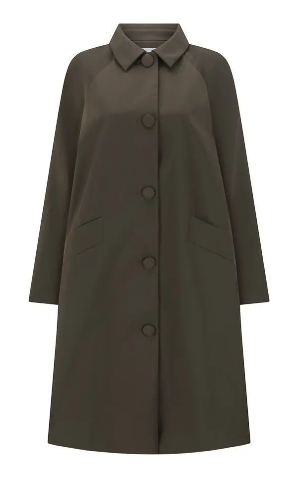 HARRIS TAPPER Sylvie Laminated Nylon Coat - Brown