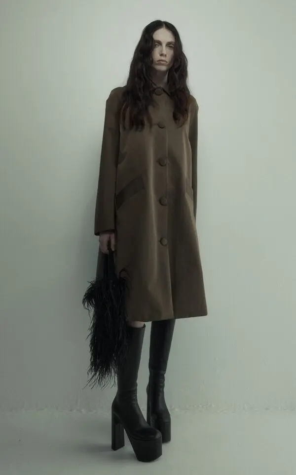 HARRIS TAPPER Sylvie Laminated Nylon Coat