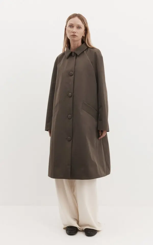 HARRIS TAPPER Sylvie Laminated Nylon Coat