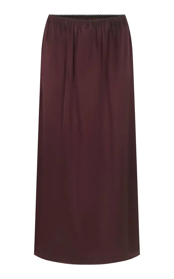 HARRIS TAPPER Camilla Silk Satin Midi Skirt