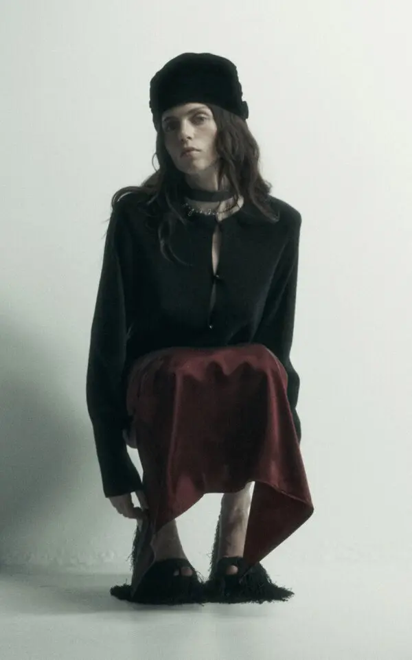 HARRIS TAPPER Camilla Silk Satin Midi Skirt