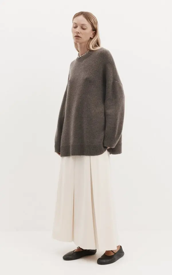 HARRIS TAPPER Ava Drape Suiting Midi Skirt