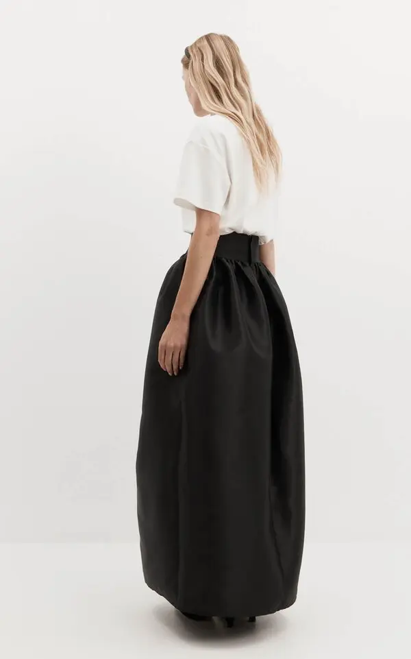 HARRIS TAPPER Emme Poly Satin Twill Maxi Skirt