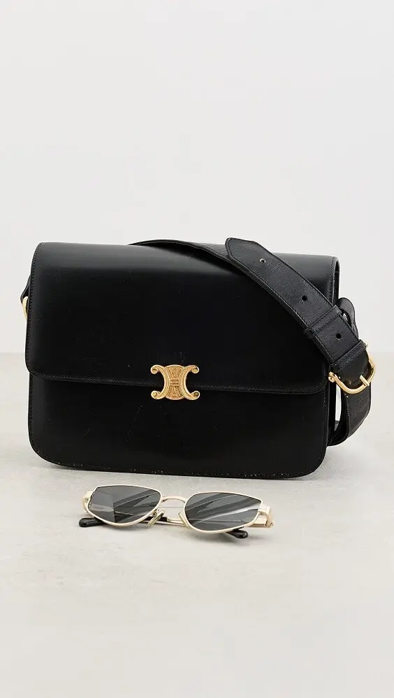 Shopbop Celline Calf Leather Triomphe Handbag