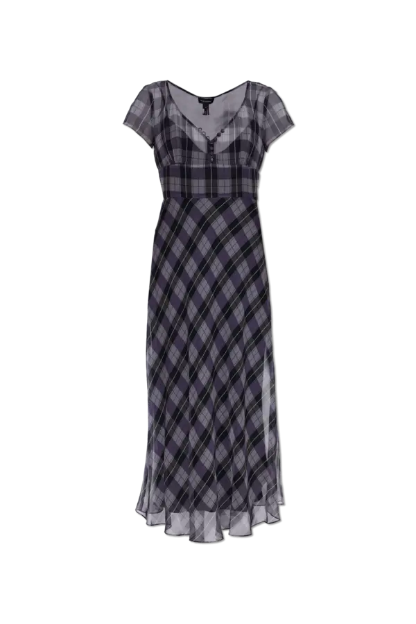 Marc Jacobs Long Dress With A Check Pattern