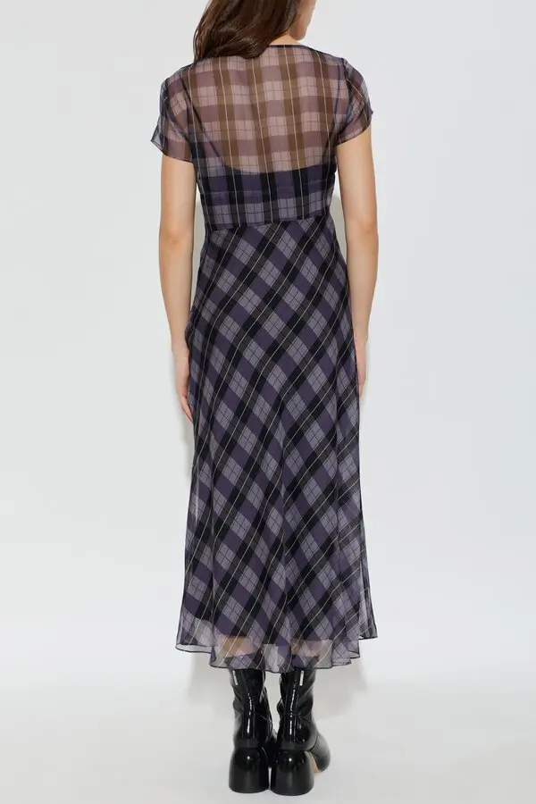 Marc Jacobs Long Dress With A Check Pattern