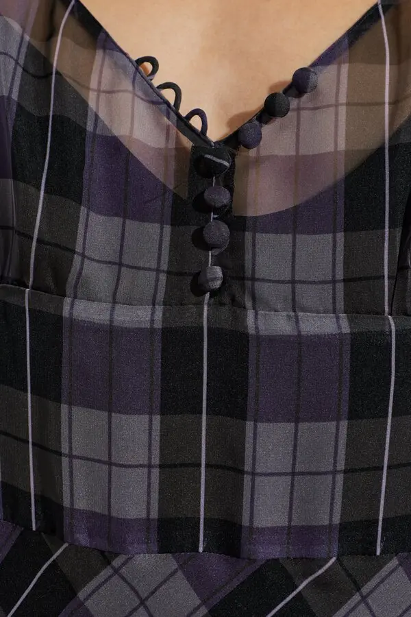 Marc Jacobs Long Dress With A Check Pattern
