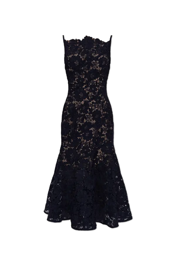 SELF-PORTRAIT Lace Dress - Navy Blue