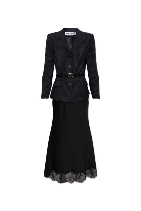SELF-PORTRAIT Dress With A Detachable Skirt - Grey