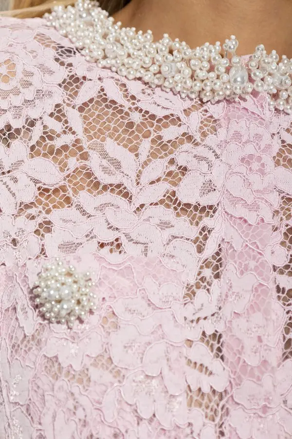 SELF-PORTRAIT Lace Peplum Top