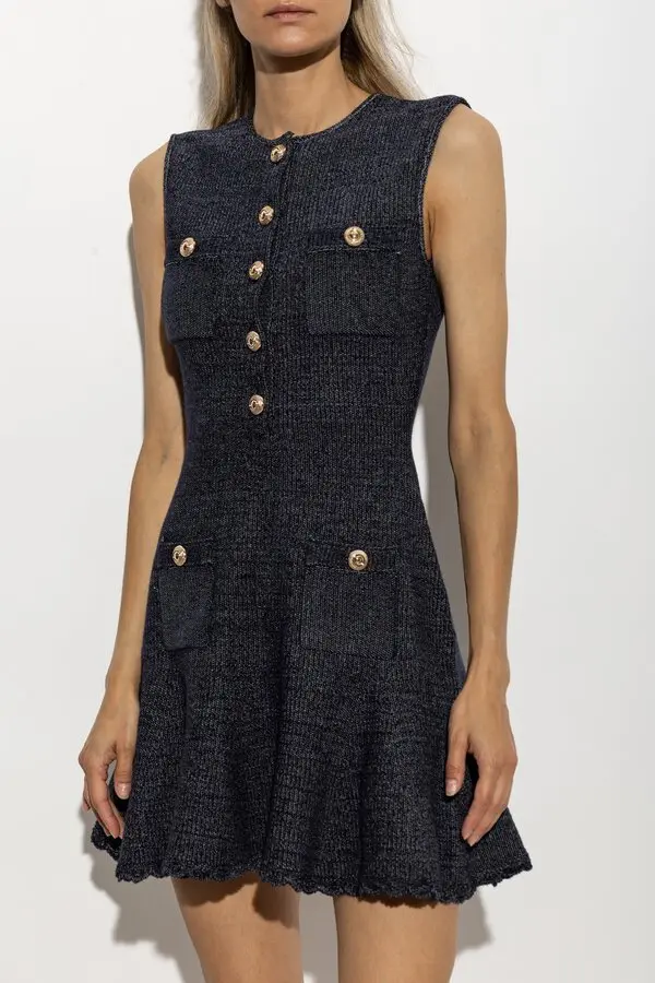 SELF-PORTRAIT Sleeveless Knit Dress