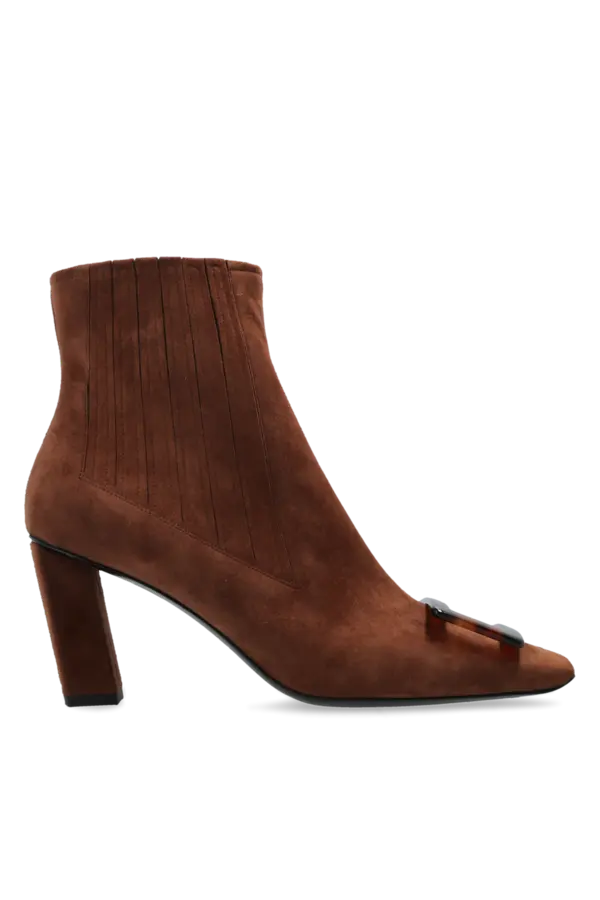ROGER VIVIER Turtle Chelsea' Heeled Ankle Boots - Brown