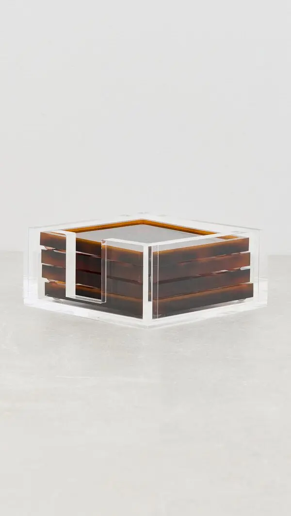 TIZO DESIGN Lucite Coasters And Holder