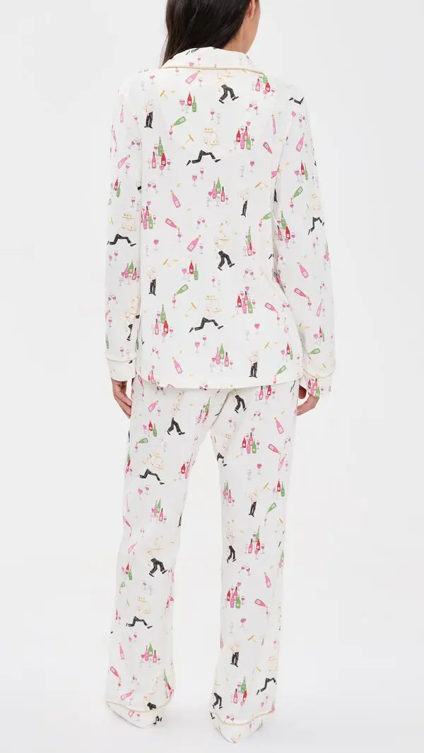 BEDHEAD PAJAMAS Classic Stretch Jersey Pajama Set - Bar A Vin