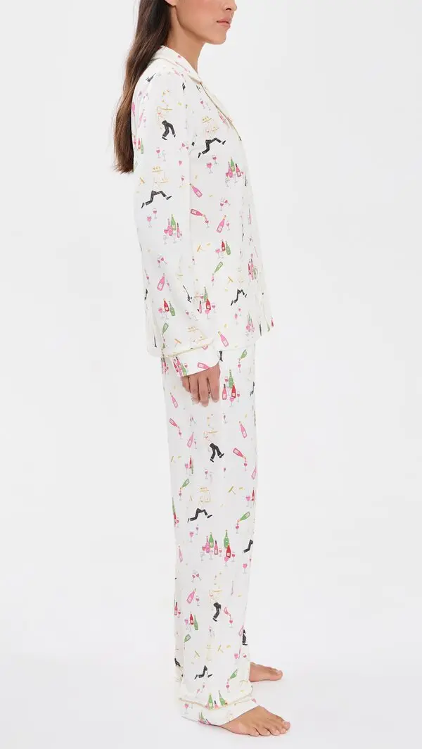 BEDHEAD PAJAMAS Classic Stretch Jersey Pajama Set - Bar A Vin