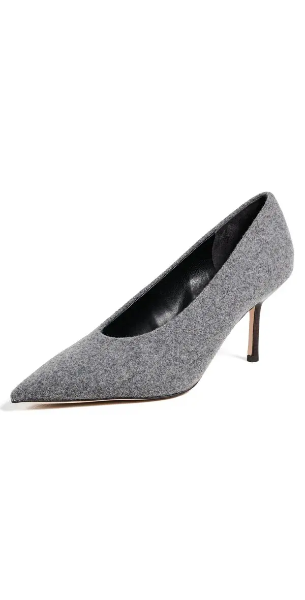 FAVORITE DAUGHTER The Zoe Felt Pumps - Grey