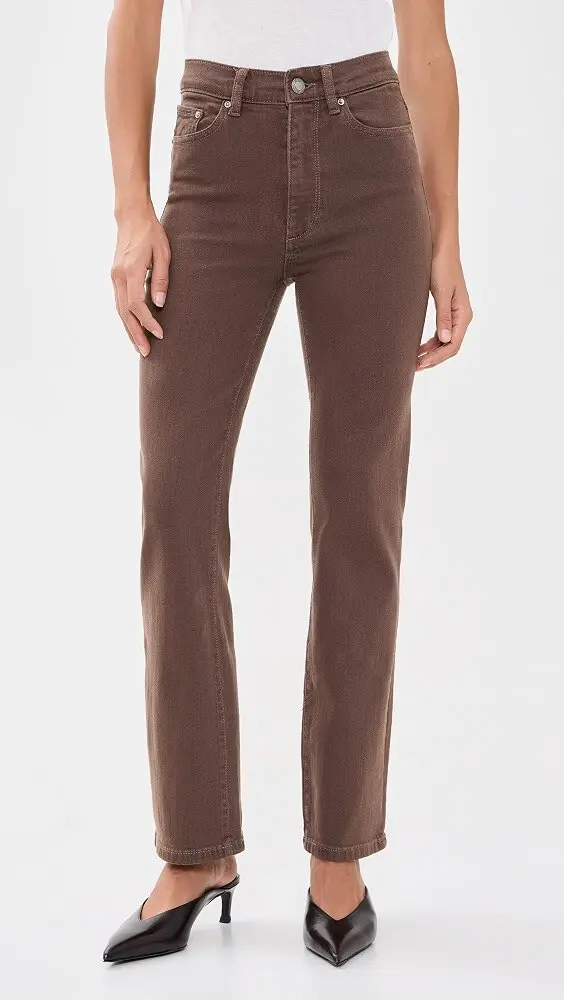 DL1961 Halle Straight Instasculpt Jeans - Brownstone
