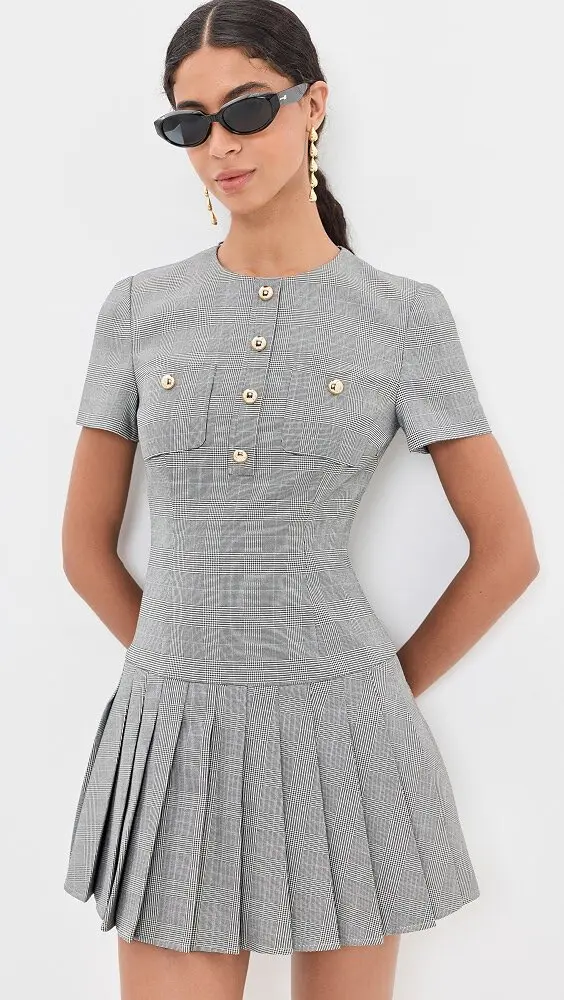 SELF-PORTRAIT Pleated Mini Dress