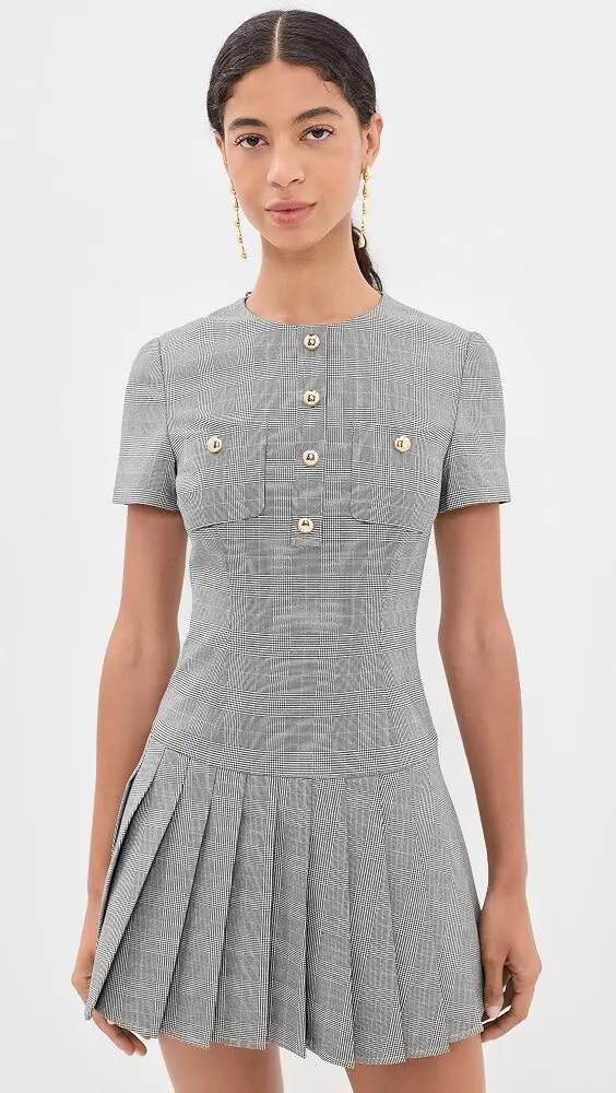 SELF-PORTRAIT Pleated Mini Dress