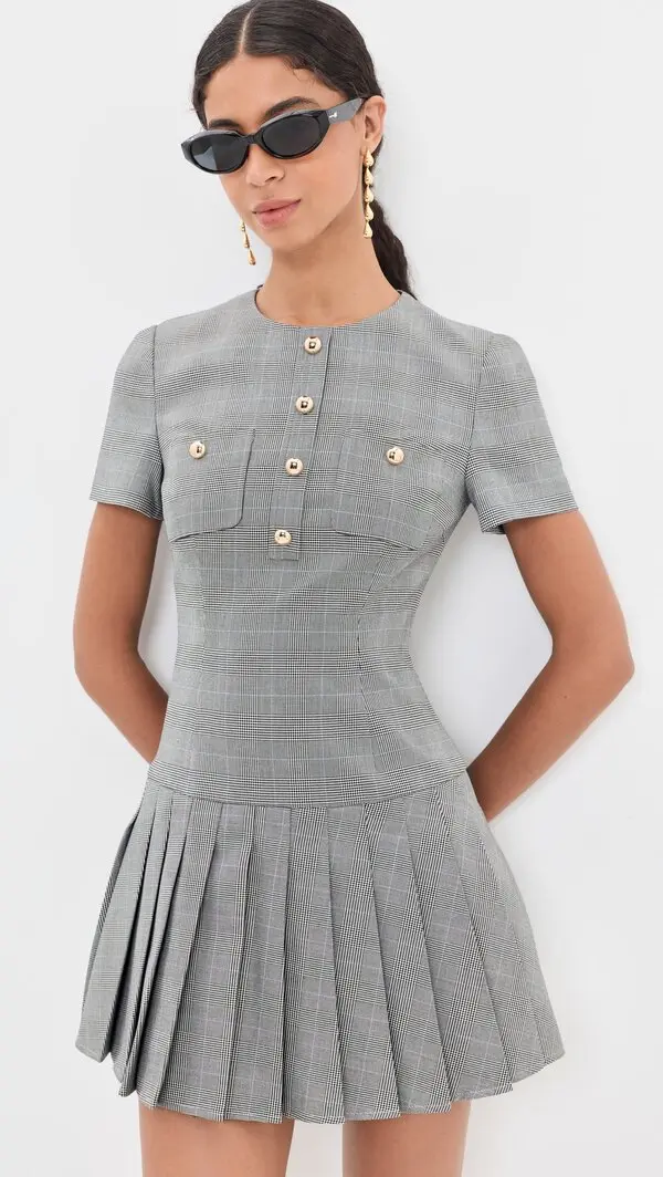 SELF-PORTRAIT Pleated Mini Dress