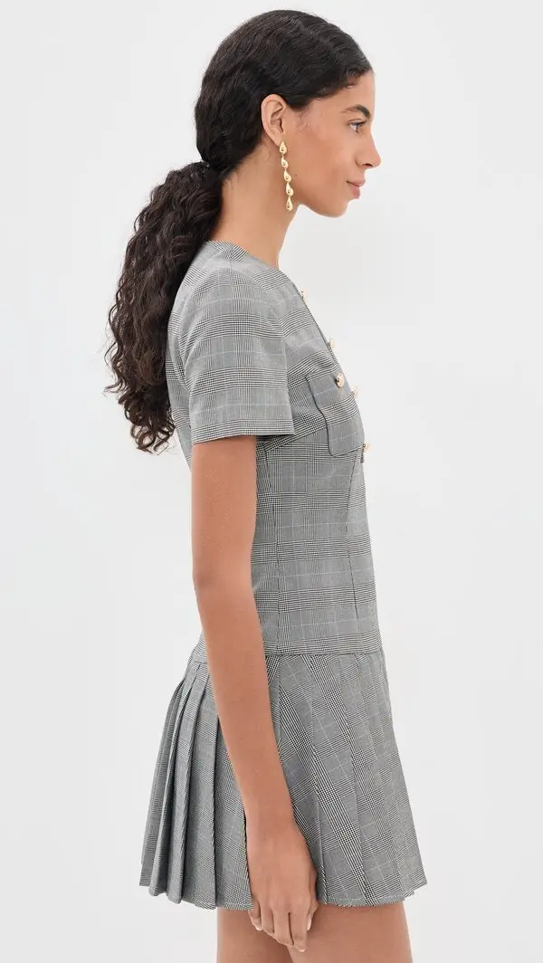SELF-PORTRAIT Pleated Mini Dress